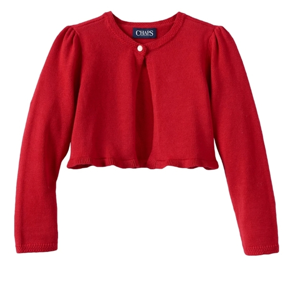 Chaps | Shirts & Tops | Girls Chaps Red Dress Bolero Shrug 0 Cotton 6 ...